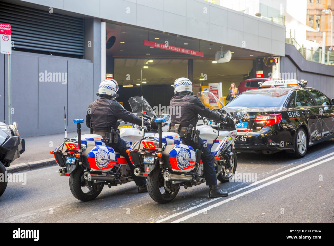 New South Wales Sydney motorcycle policeman men sitting on their police ...