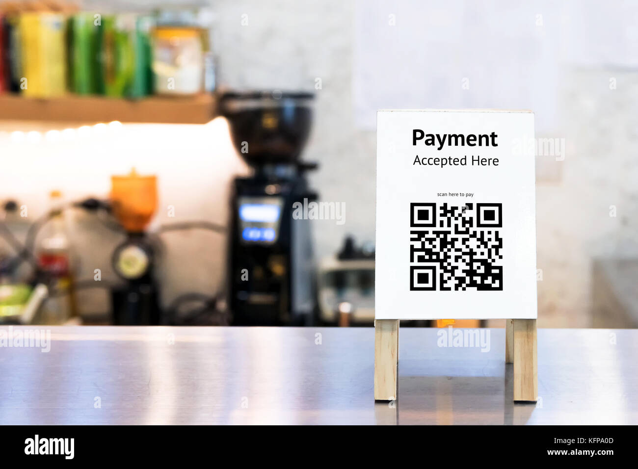 Qr code payment , online shopping , cashless society technology concept ...