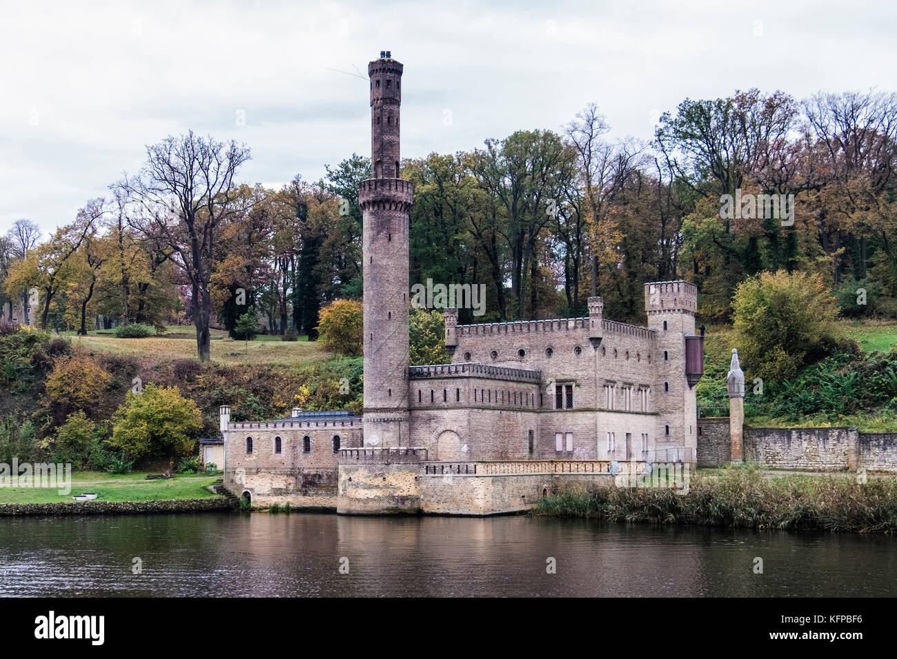 Brandenburg,Potsdam,Babelsberg Park. Dampfmaschinenhaus,steam powered ...