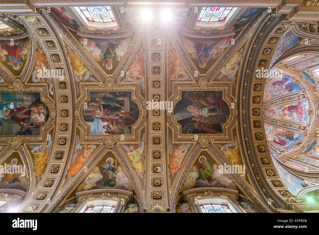 Kirechendecke der barocken Basilika San Gorg, Victoria, Insel Gozo ...