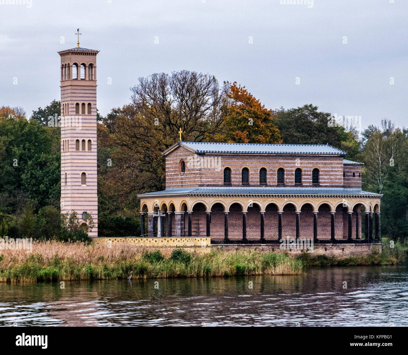 Sacrow,Potsdam.Protestant Church of the Redeemer next to Lake ...