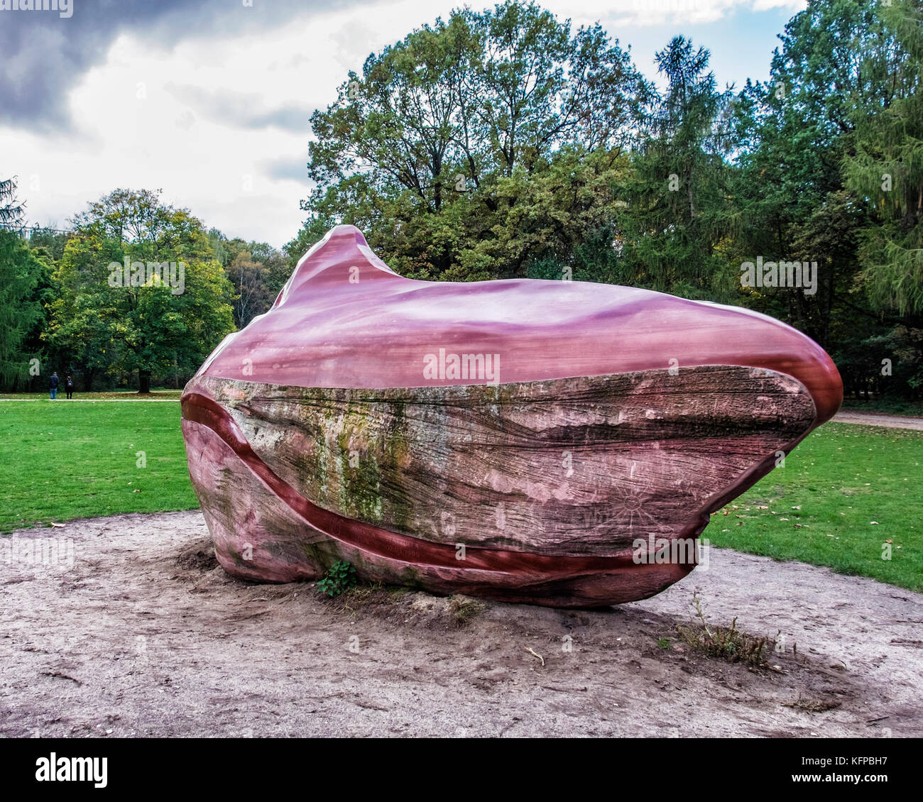 Berlin,MitteTiergarten park.Global stone Project.5 groups of stones ...