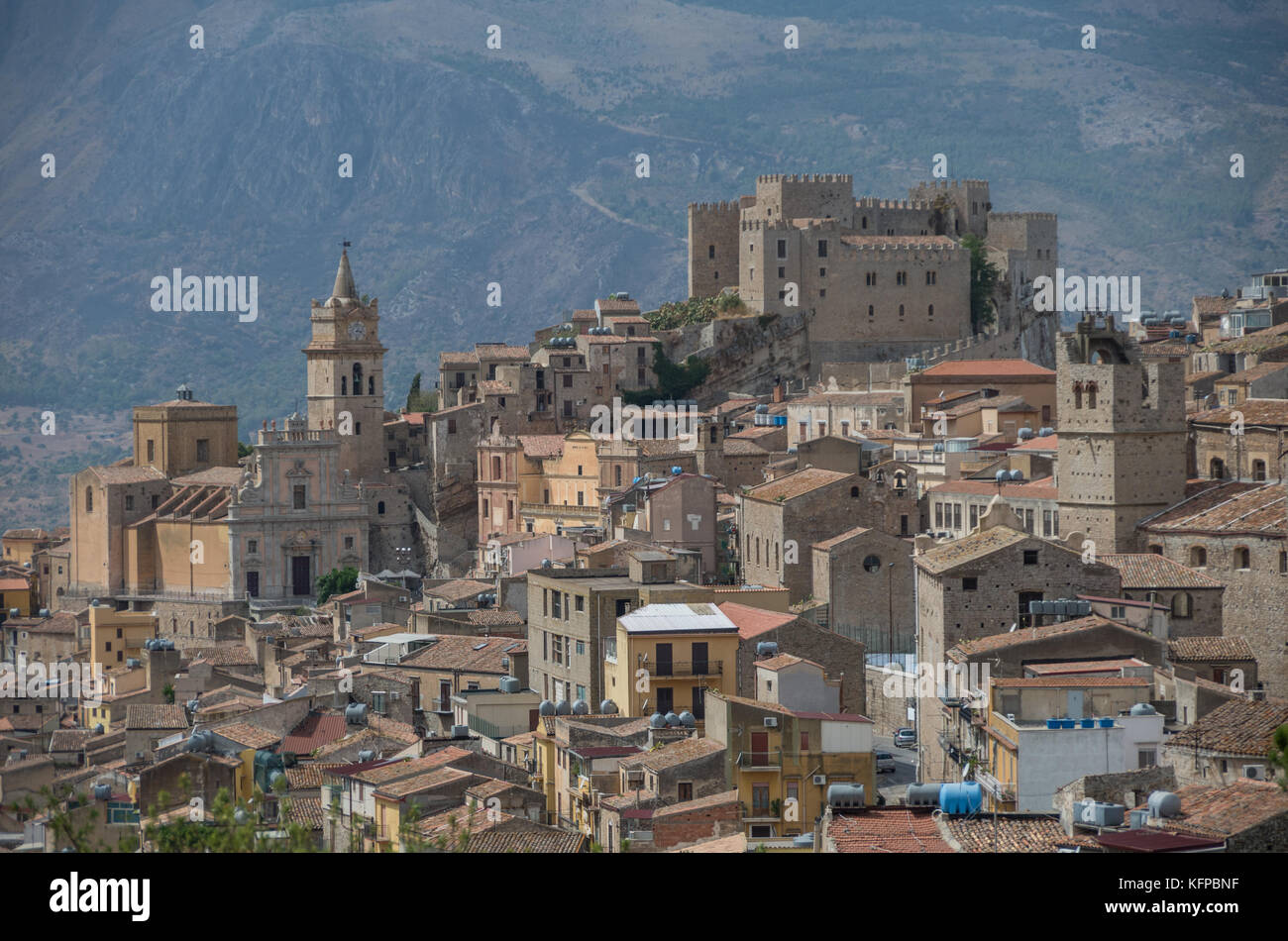 Caccamo, Sicily. Medieval italian city with the Norman Castle in Sicily ...