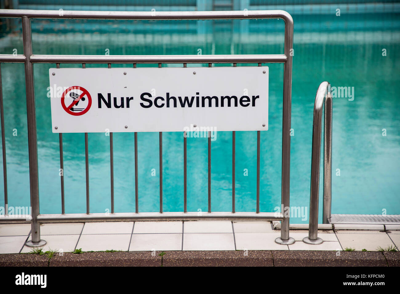 Public swimming pool, closed for the season, in fall Stock Photo - Alamy