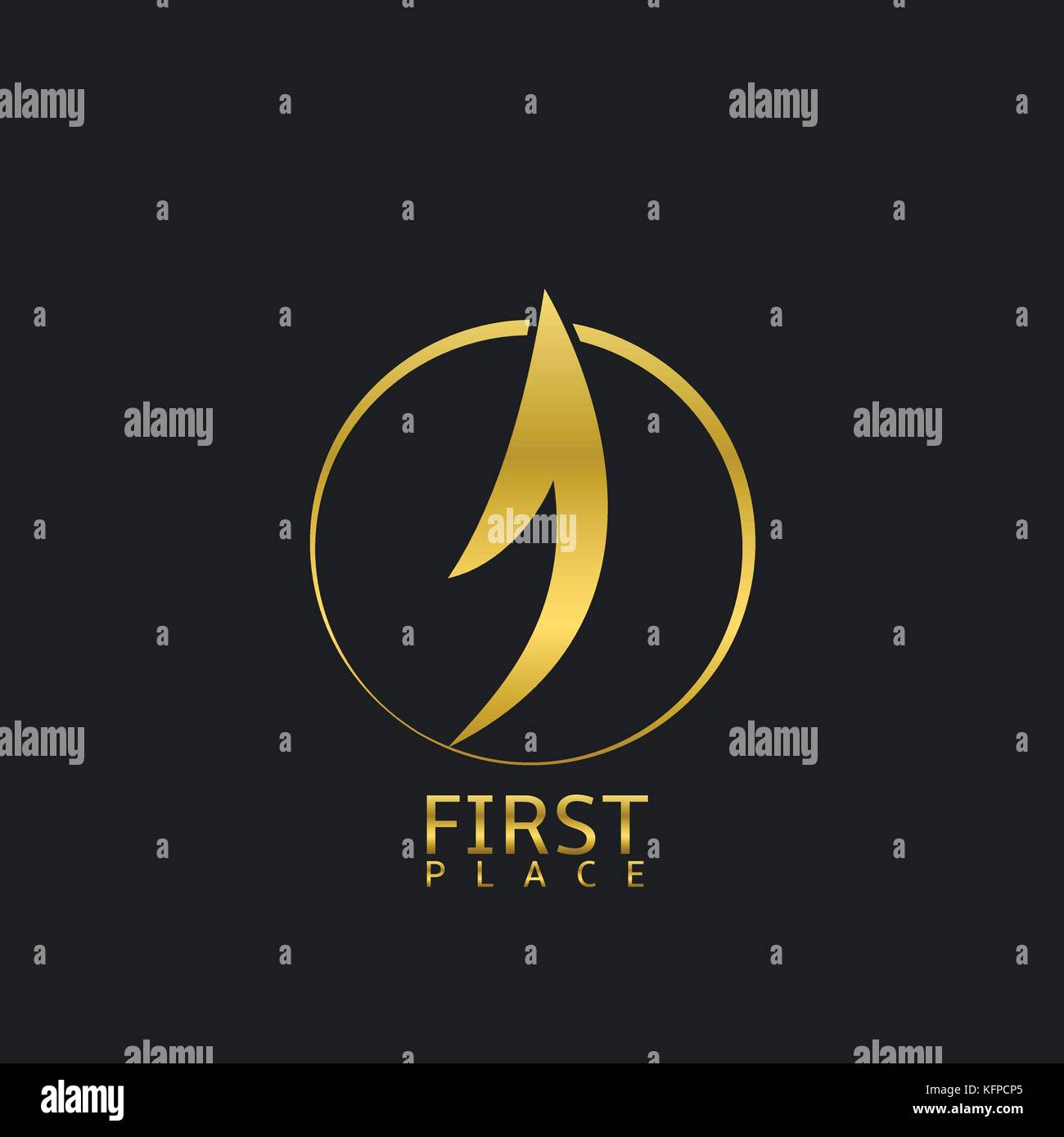 First place label Stock Vector Image & Art - Alamy