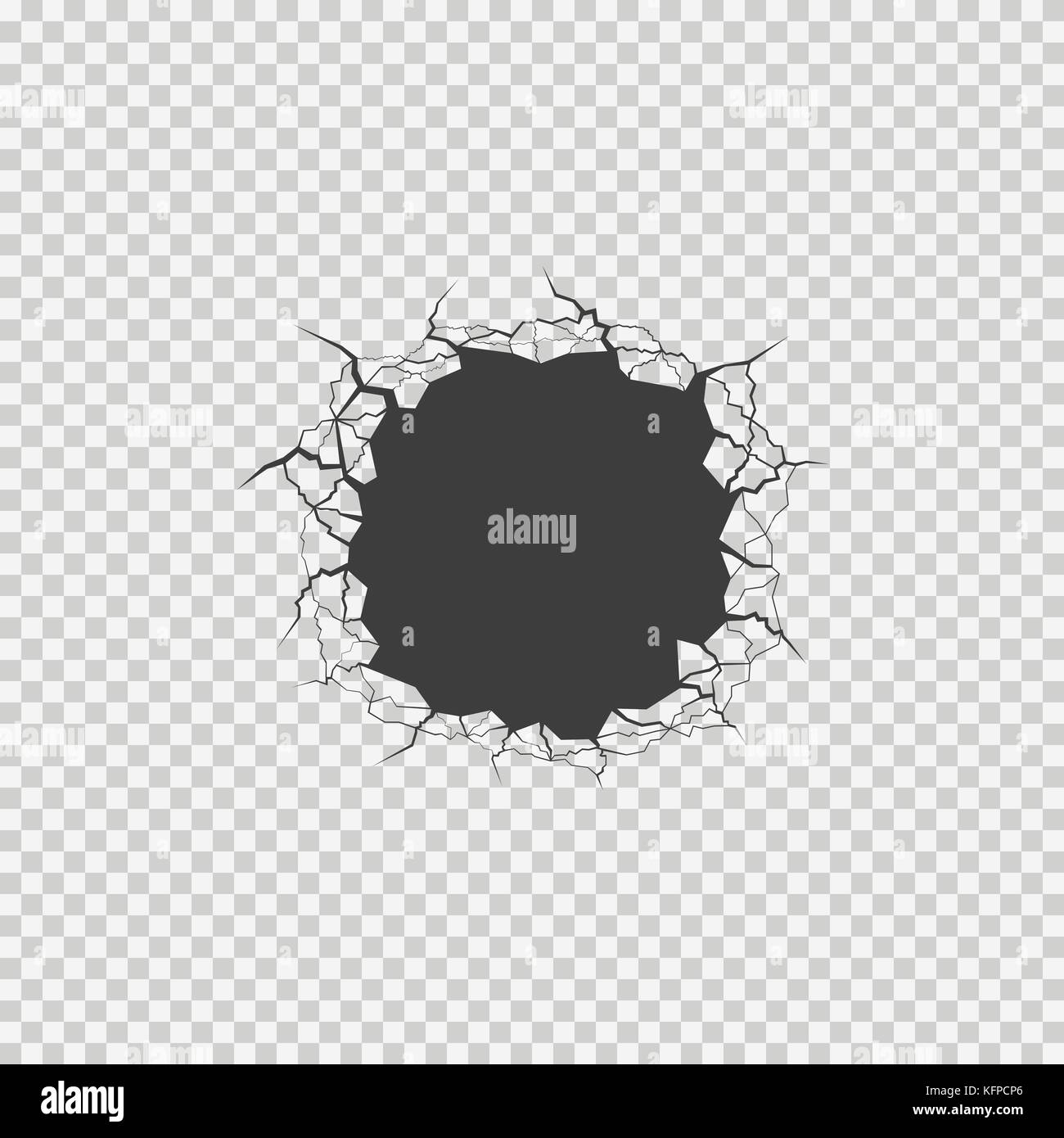 Hole with cracks Stock Vector Image & Art - Alamy