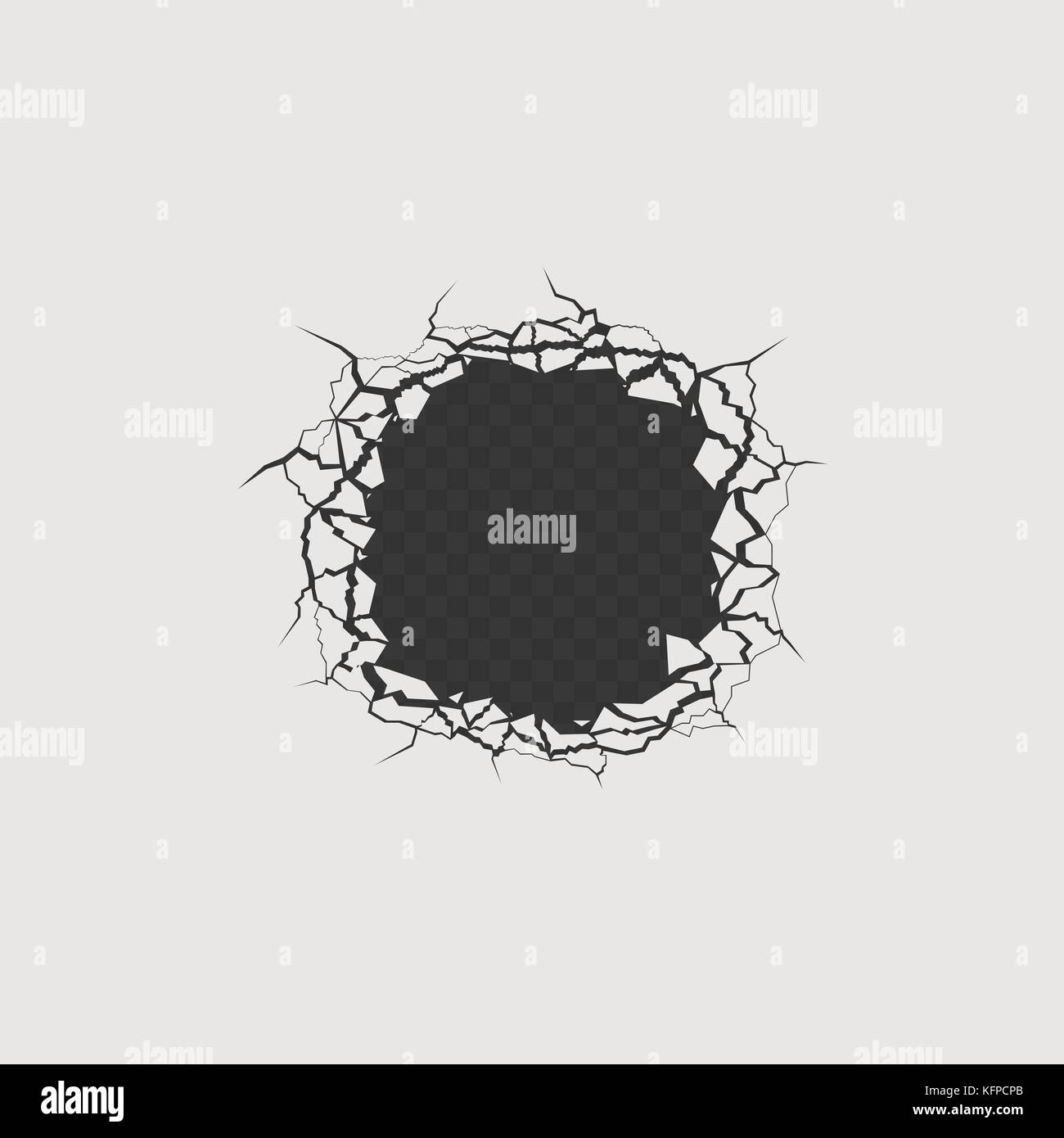 Hole with cracks Stock Vector Image & Art - Alamy