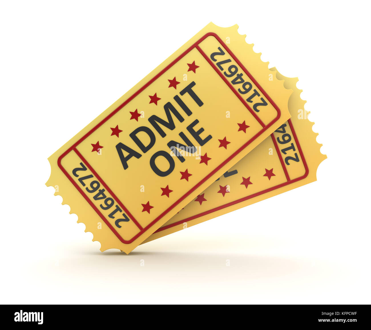 Admit one , computer generated image. 3d rendered image Stock Photo - Alamy