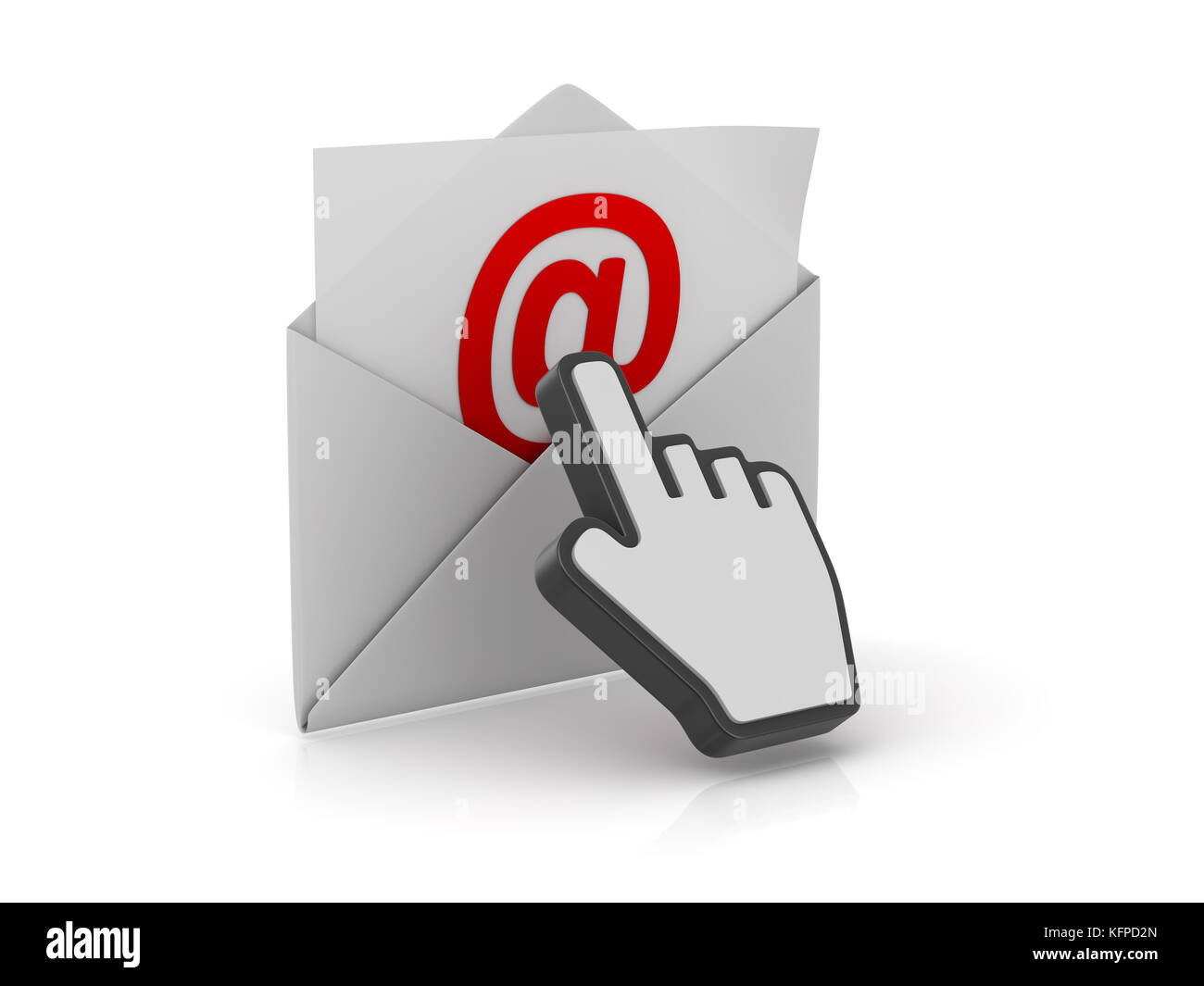 E-mail concept , computer generated image. 3d rendered image Stock ...