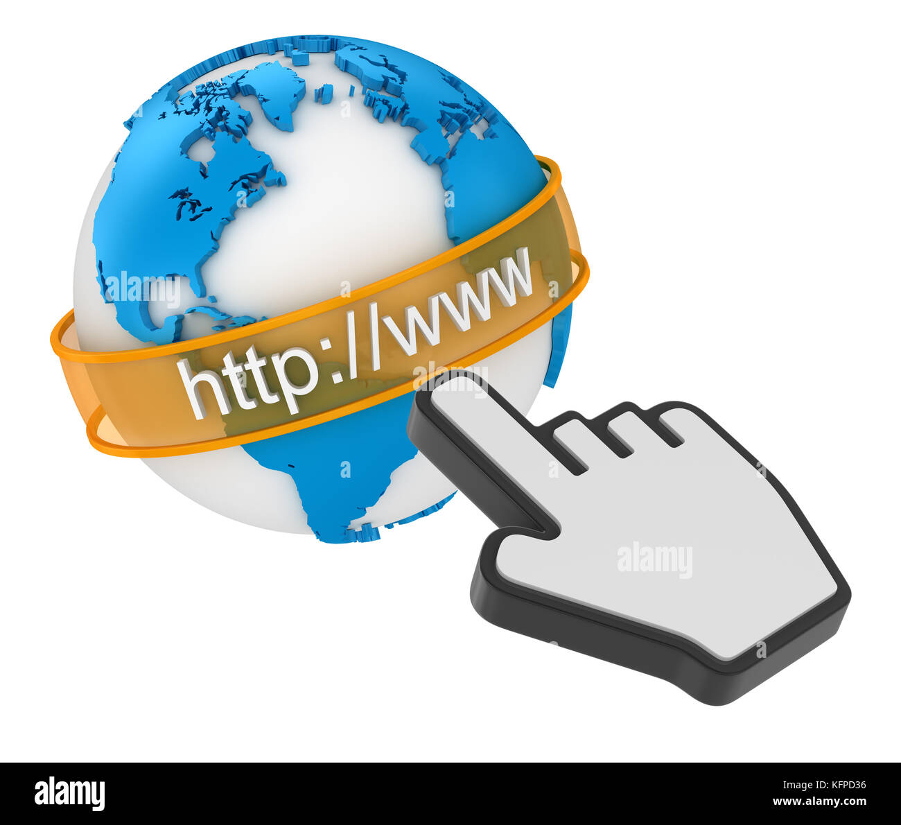 Internet concept , computer generated image. 3d rendered image Stock ...