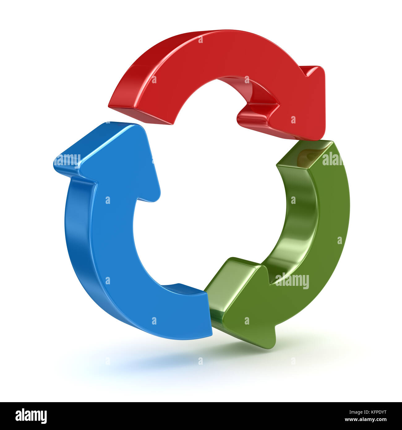 Arrows turning. 3d render and computer generated image Stock Photo - Alamy