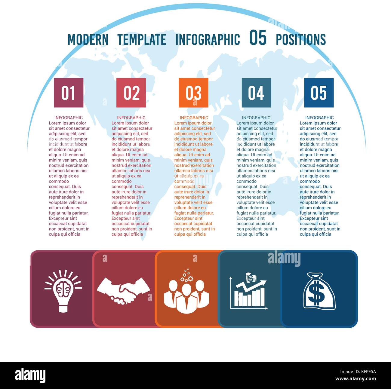 Charts business infographic template step by step Colour squares with ...