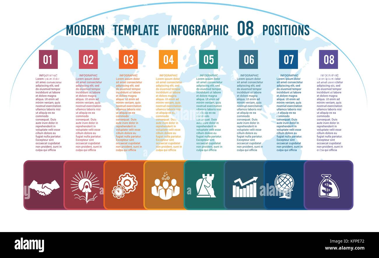 Charts business infographic template step by step Colour squares with ...