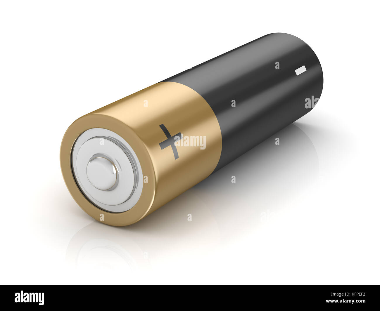 Isolated alcaline battery. 3d render and computer generated image Stock ...