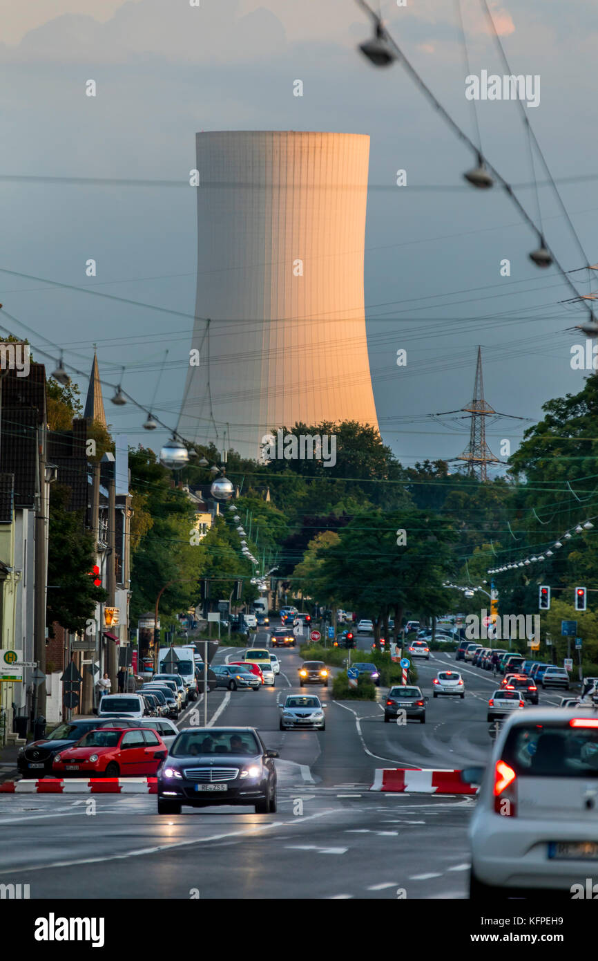 Cooling tower, 130 meters high, of the Herne power plant, STEAG, view ...