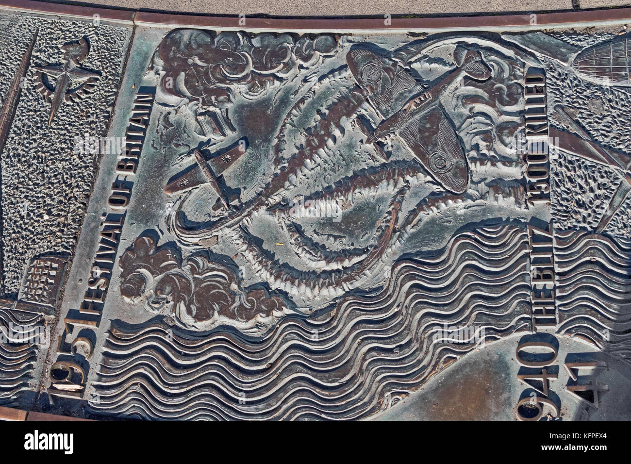 City of London A relief panel on the base of the Tower Hill sundial ...