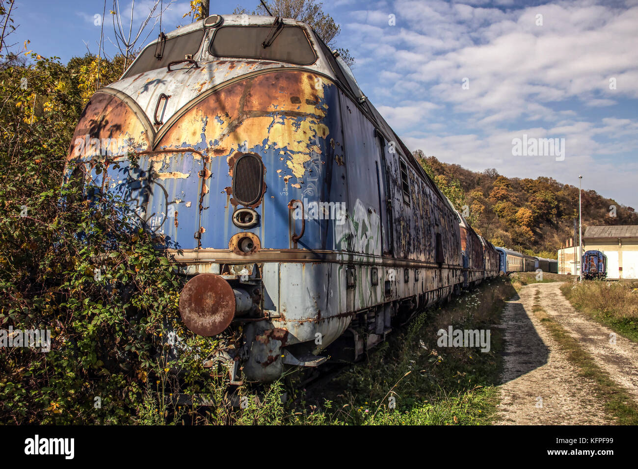 Wrecked train track hi-res stock photography and images - Alamy