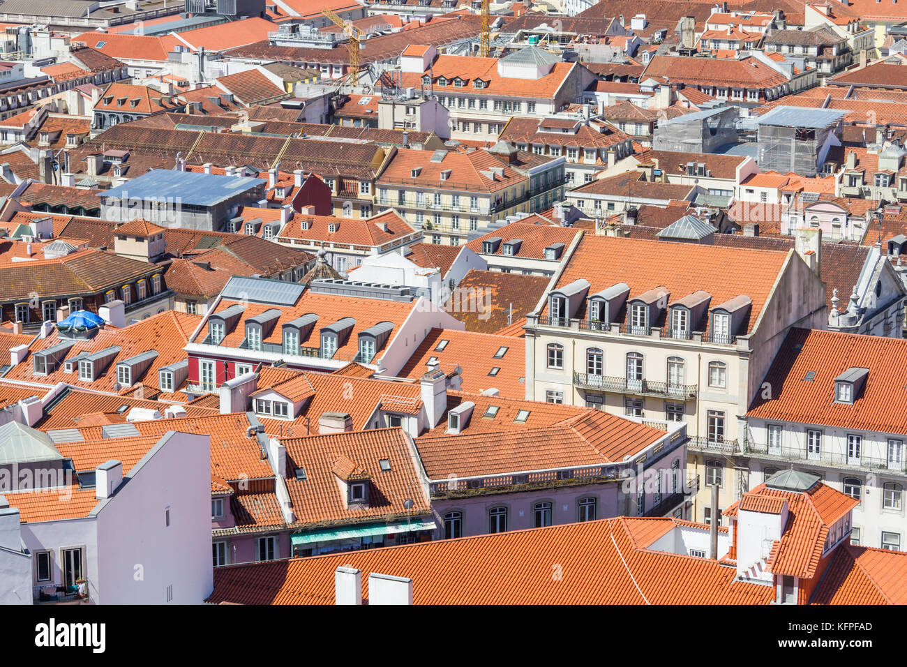 Roofs of Liboa buildings, City view of Lisboa, Portugal Stock Photo - Alamy