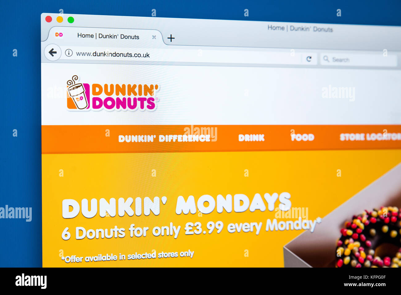 LONDON, UK - OCTOBER 25TH 2017: The homepage of the official website ...