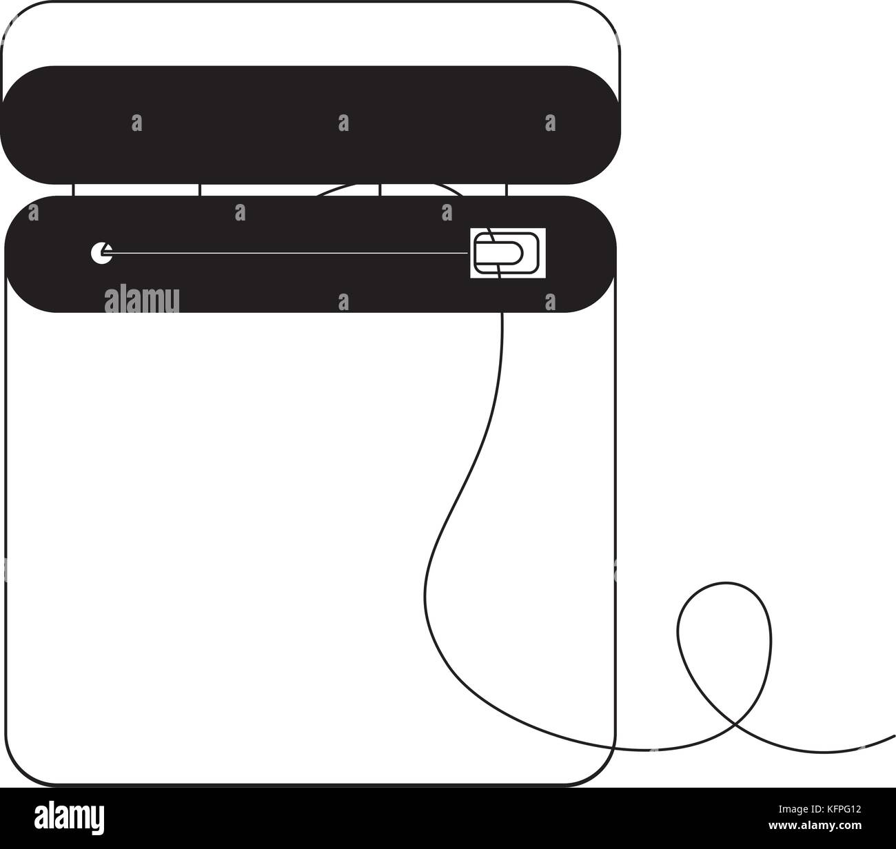 dental floss icon in black silhouette Stock Vector Image & Art - Alamy