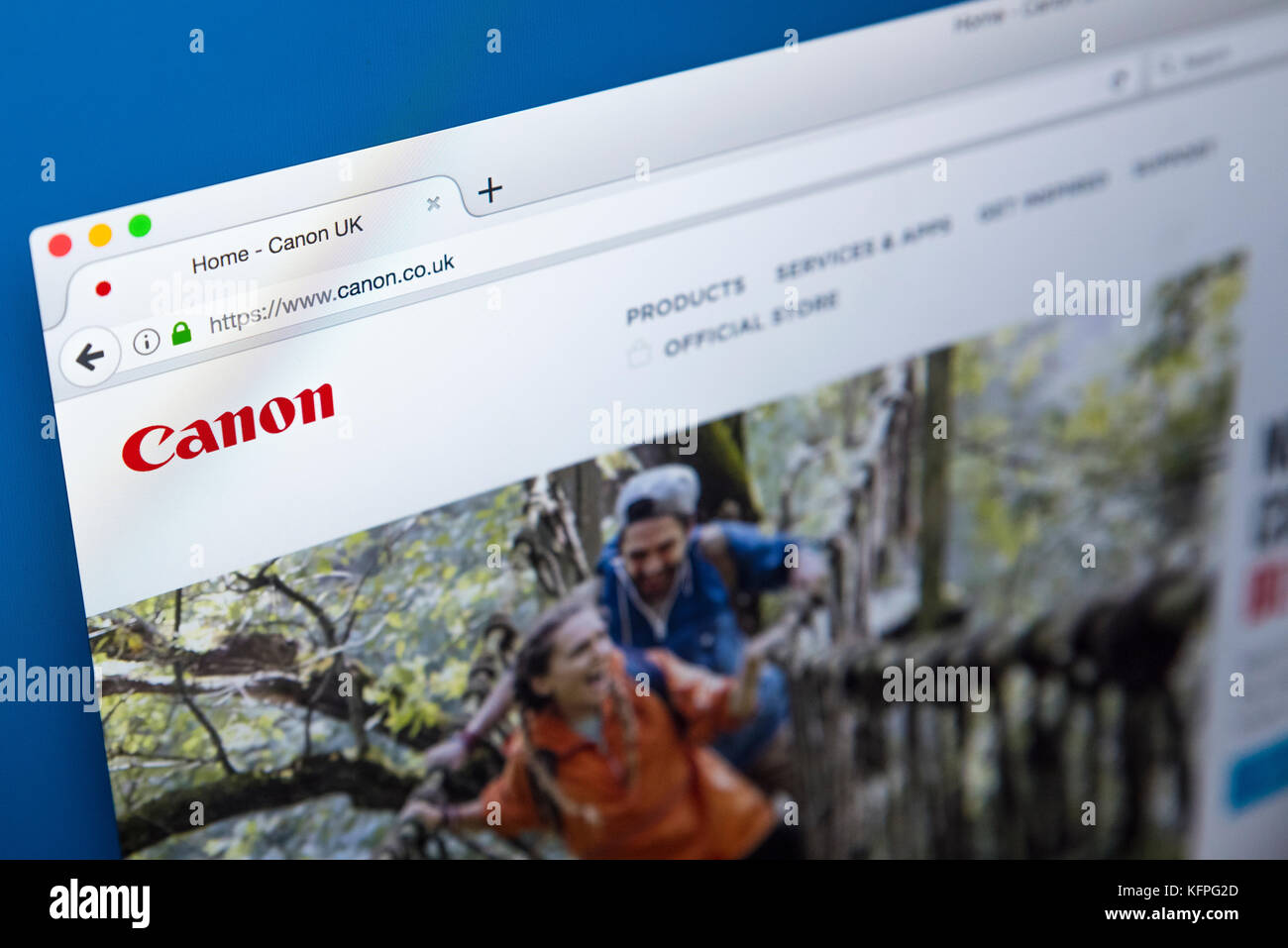 LONDON, UK - OCTOBER 25TH 2017: The homepage of the official website ...