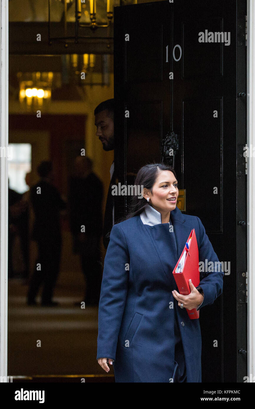 London, UK. 31st Oct, 2017. Priti Patel MP, Secretary of State for ...