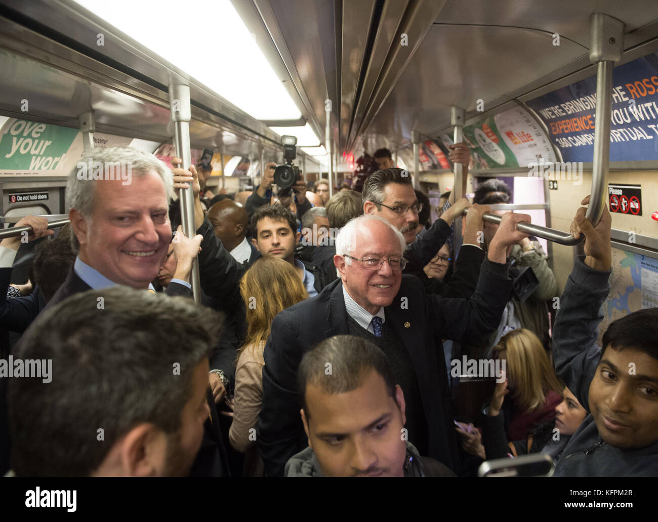 New York, New York, USA. 30th Oct, 2017. Mayor BILL DE BLASIO and ...