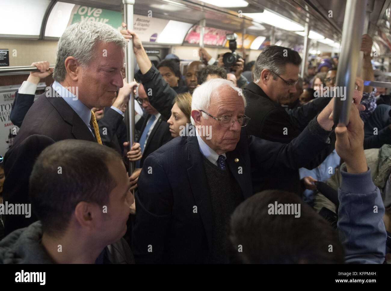 New York, New York, USA. 30th Oct, 2017. Mayor BILL DE BLASIO and ...
