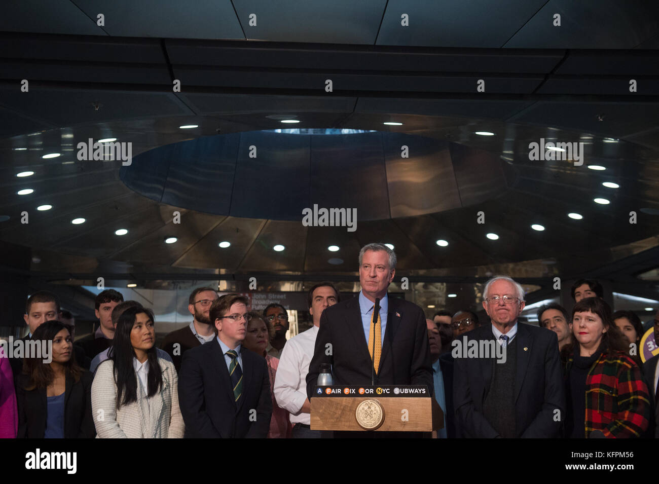 New York, New York, USA. 30th Oct, 2017. Mayor BILL DE BLASIO and ...