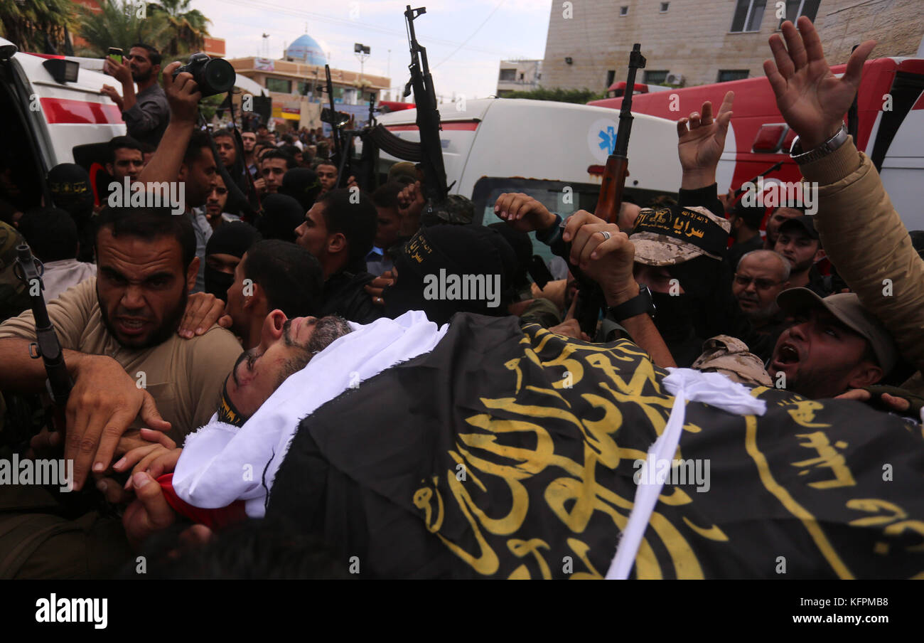 Bureij, Gaza Strip, Palestinian Territory. 31st Oct, 2017. Palestinian ...