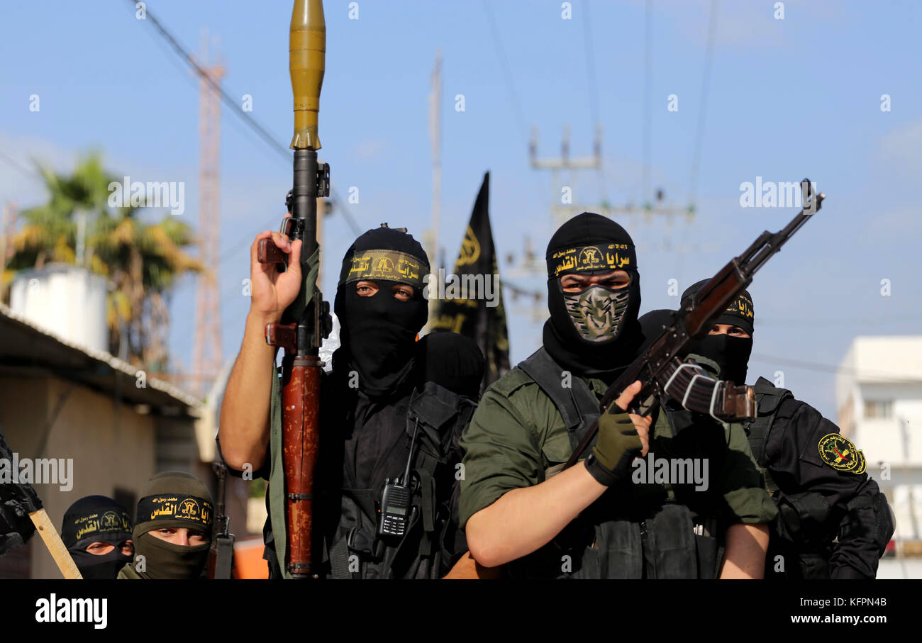 Bureij, Gaza Strip, Palestinian Territory. 31st Oct, 2017. Palestinian ...