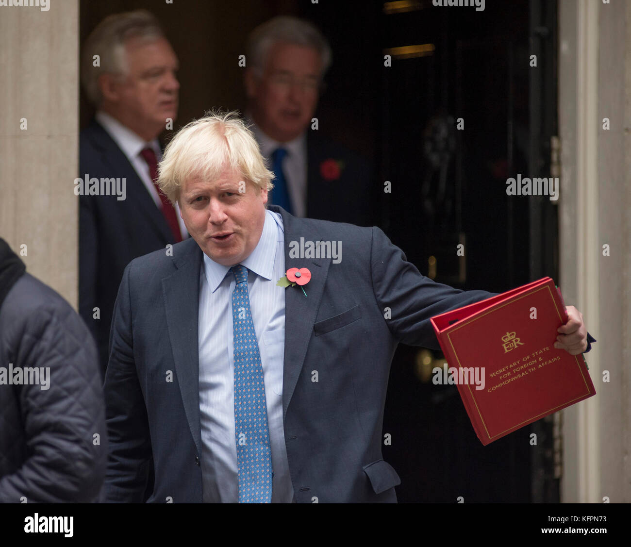 Downing Street, London, UK. 31 October 2017. Boris Johnson, Secretary ...