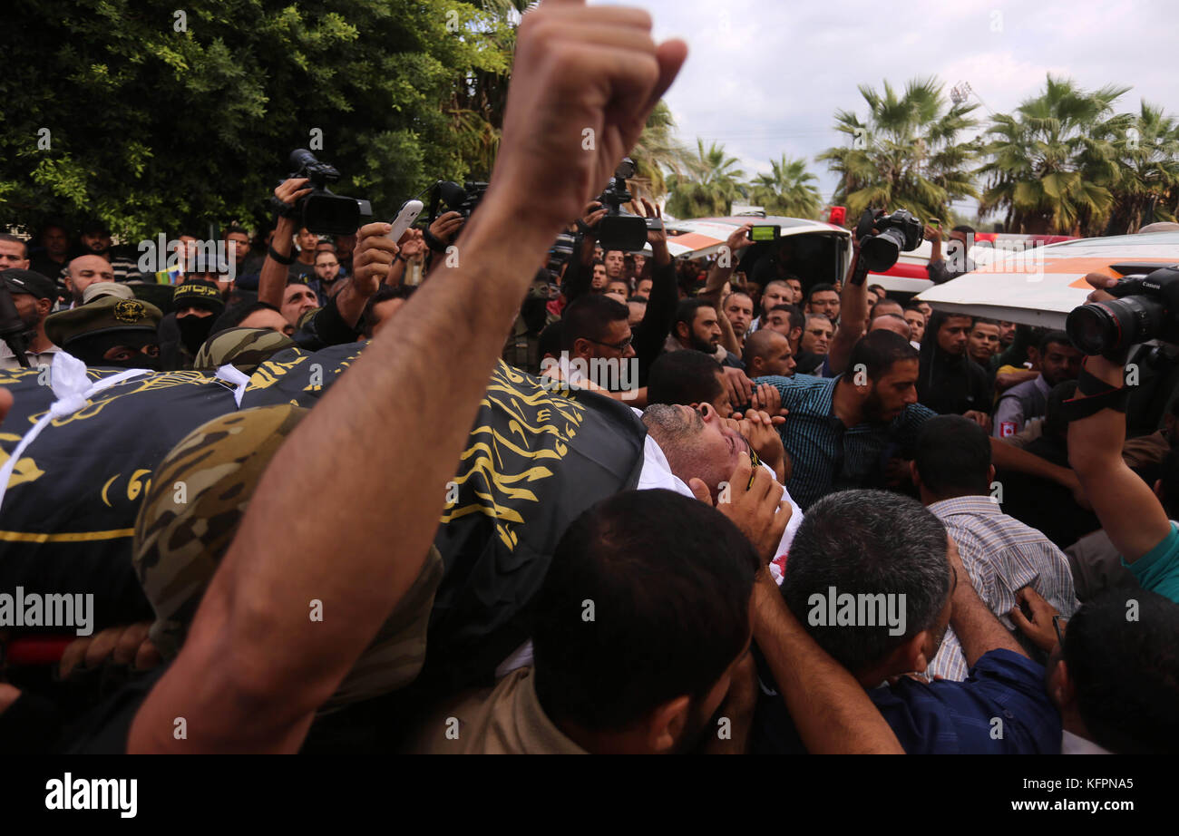 Bureij, Gaza Strip, Palestinian Territory. 31st Oct, 2017. Palestinian ...