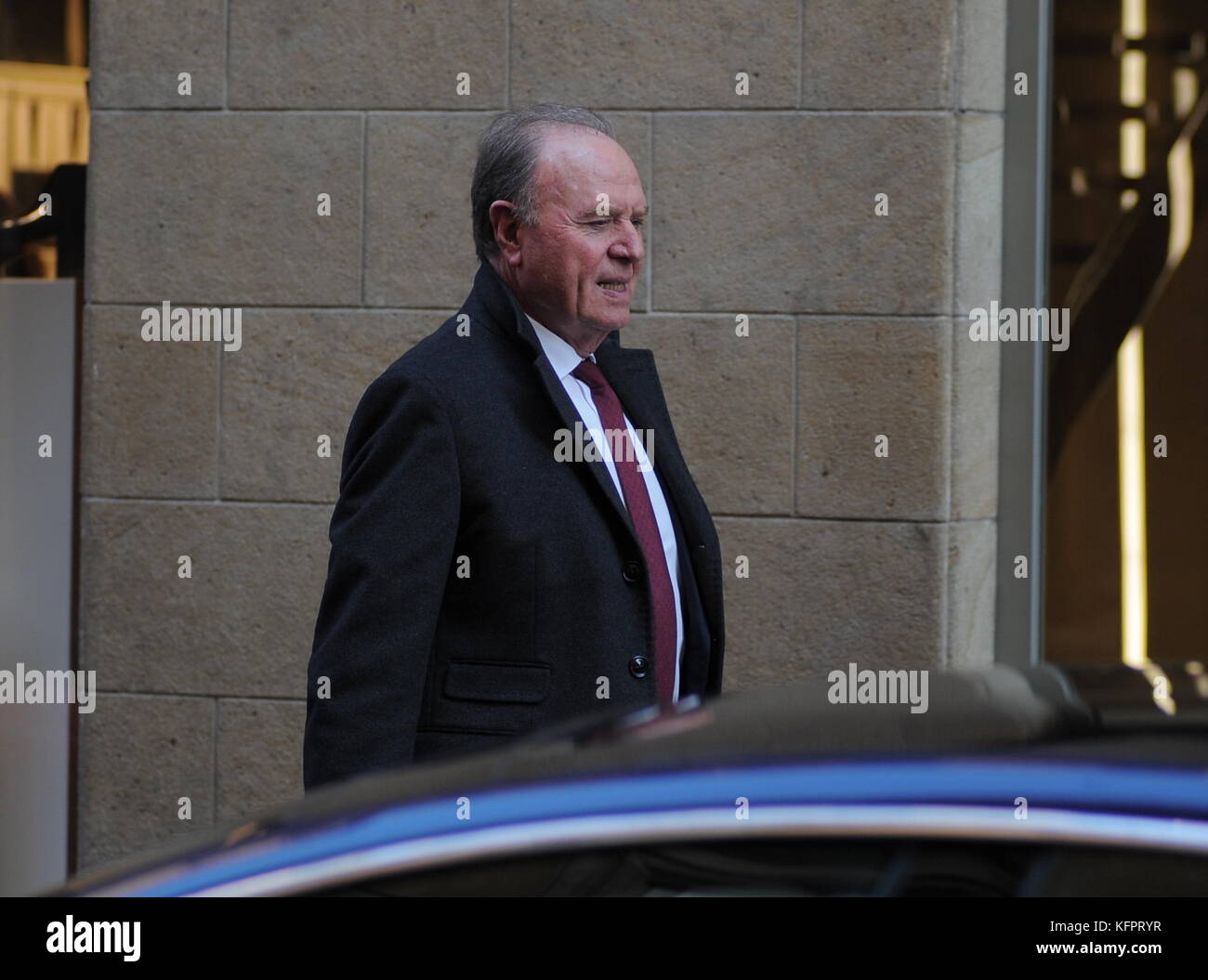 Milan, Ennio Doris shopping downtown with driver Ennio Doris, president ...