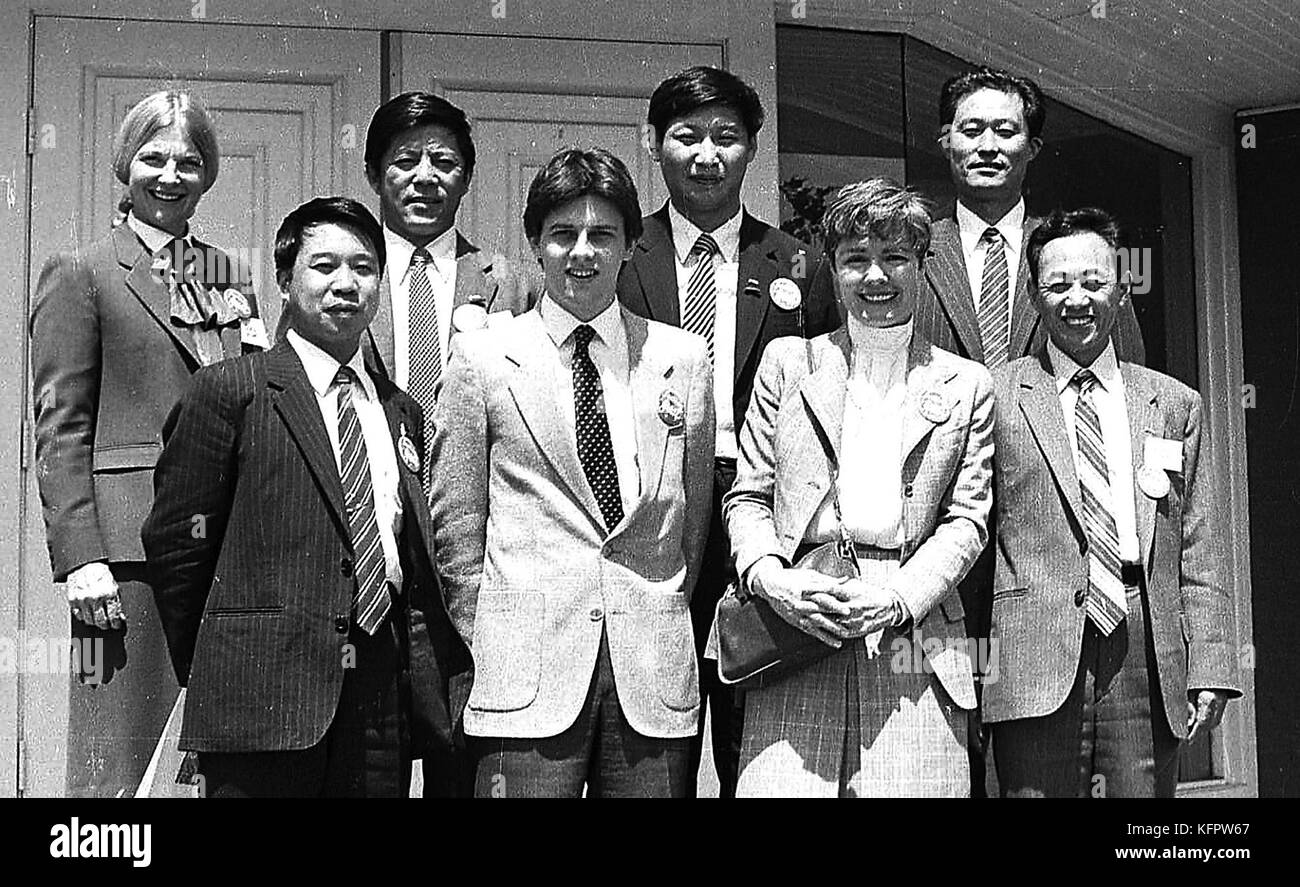 Xi jinping in iowa in 1985 Black and White Stock Photos & Images - Alamy
