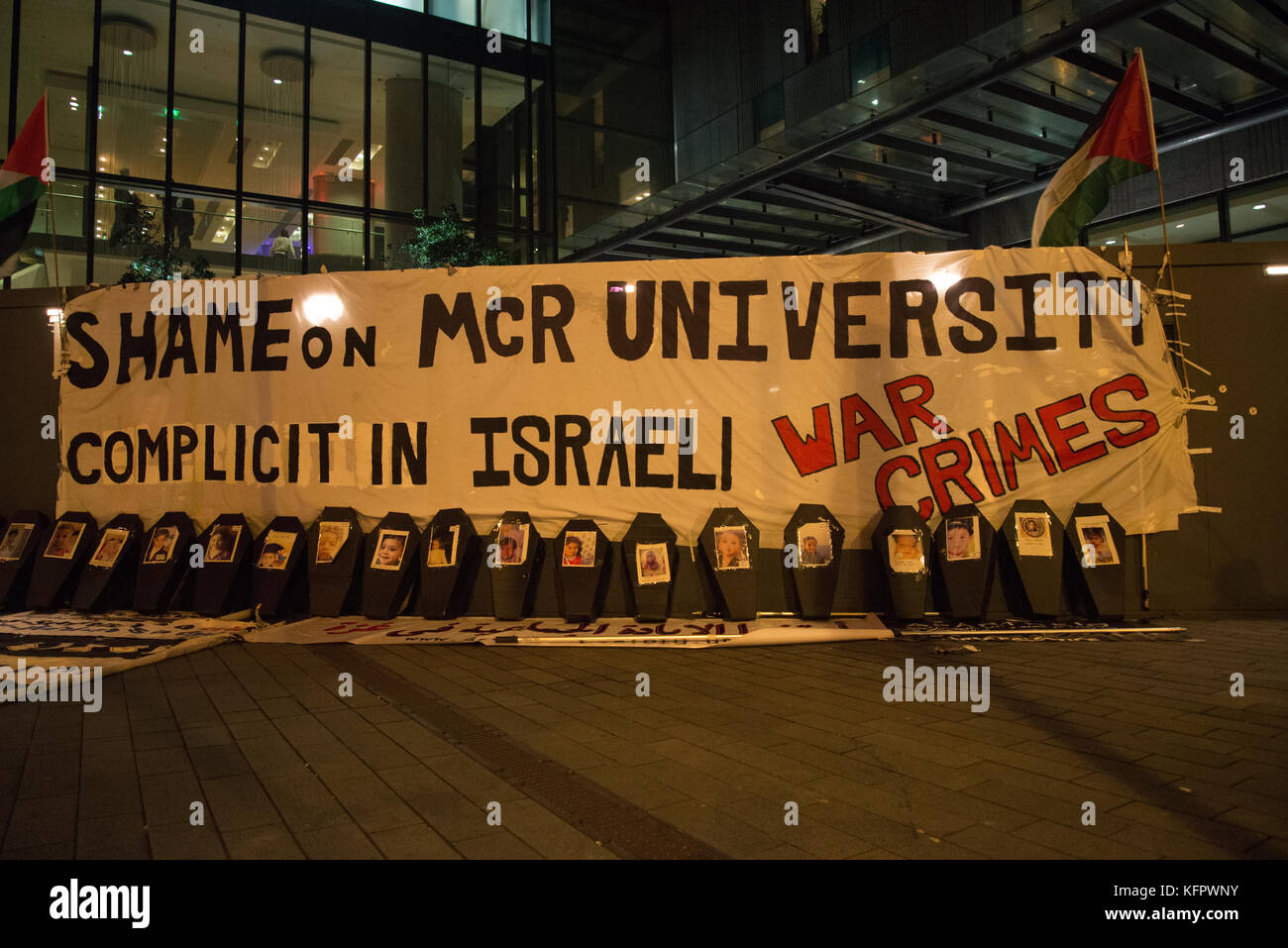 Manchester university banner hi-res stock photography and images - Alamy