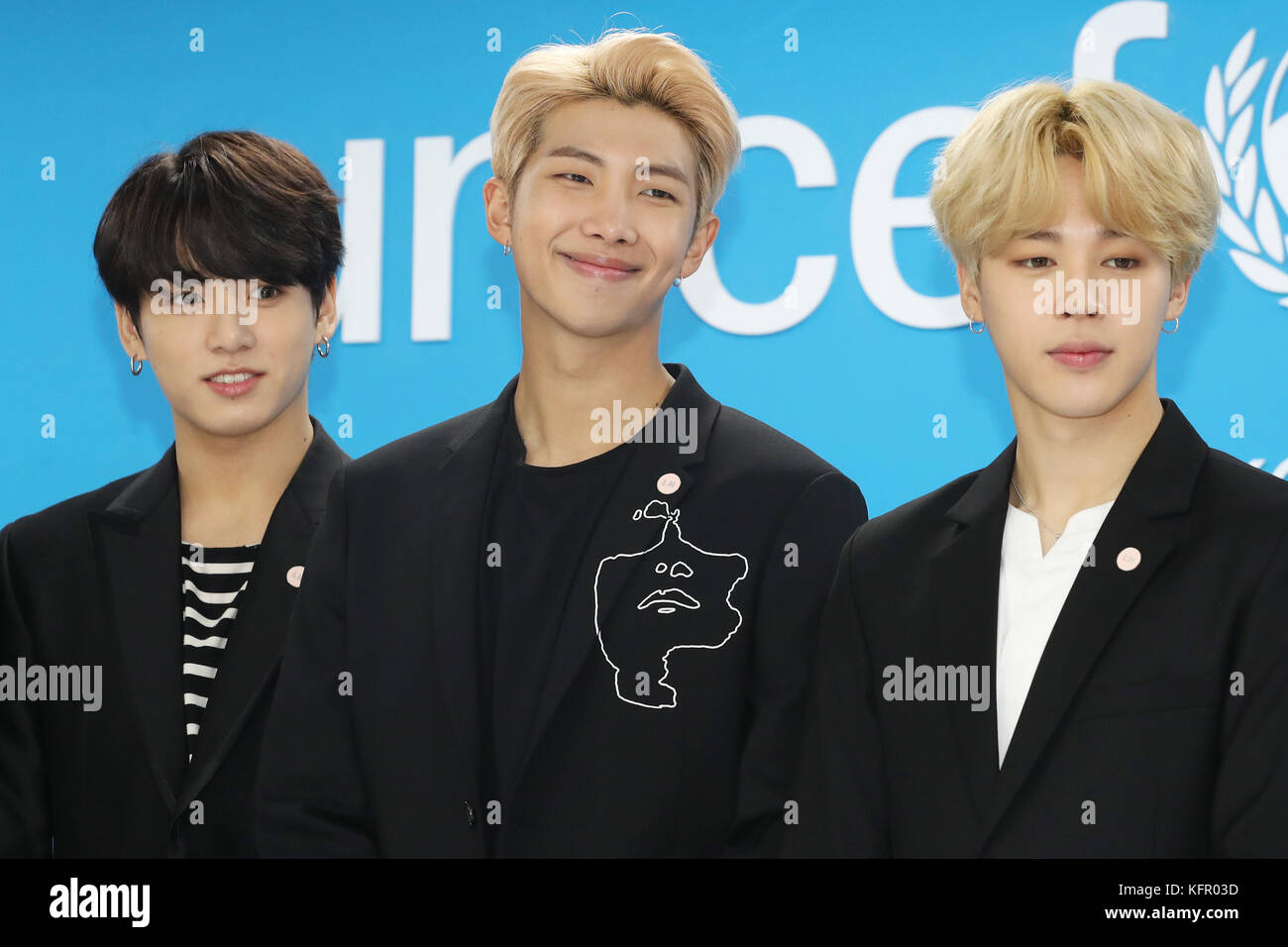 BTS at UNICEF event Members of South Korean boy band BTS attend an ...