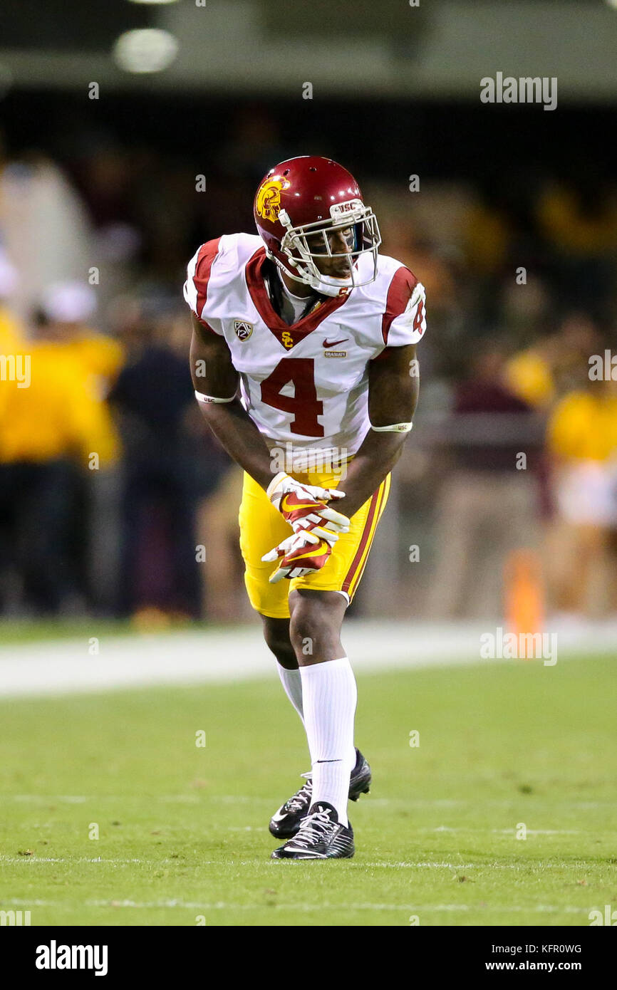 TEMPE, AZ - OCTOBER 28: Steven Mitchell Jr. (4) of the USC Trojans ...