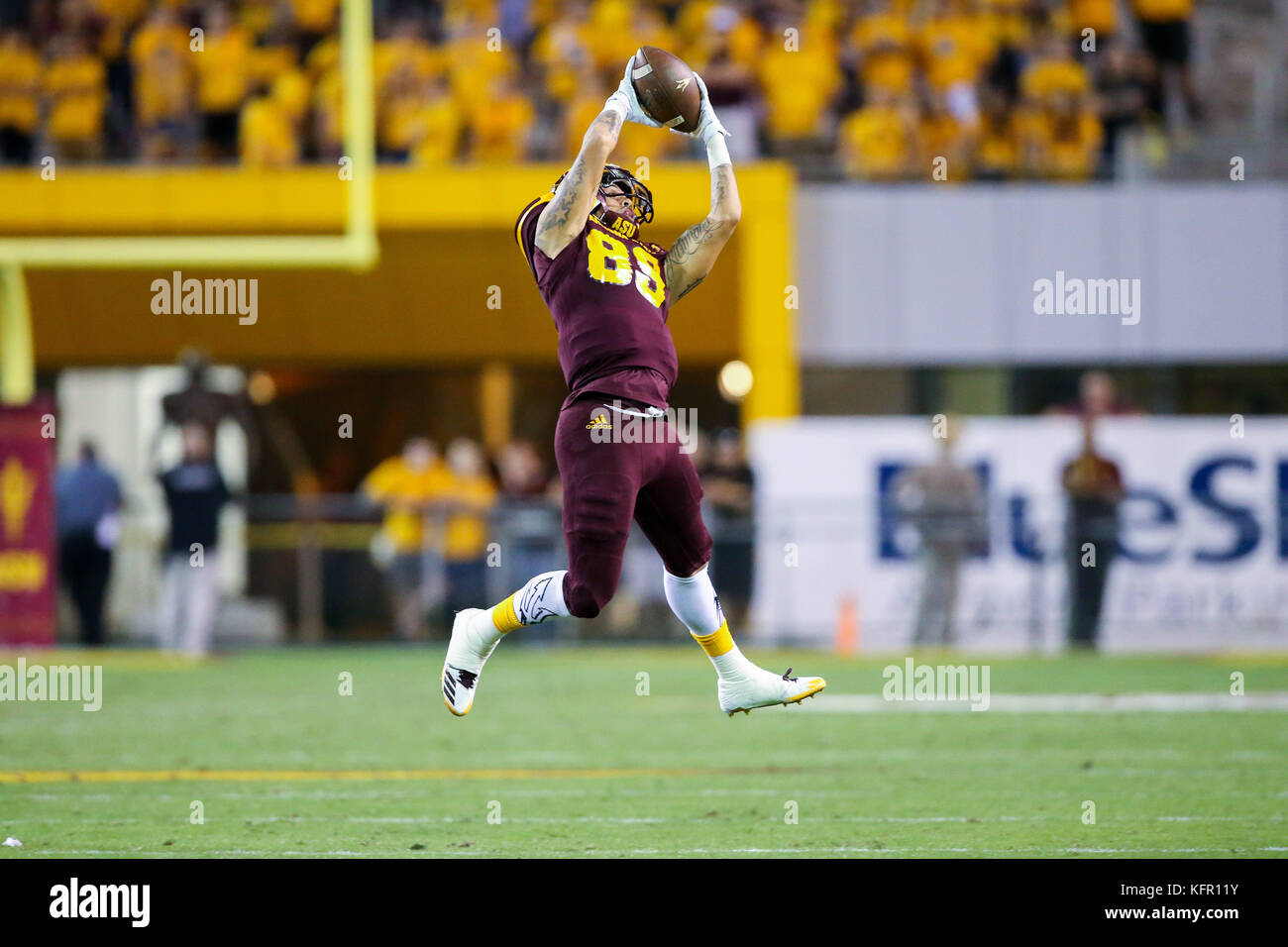 TEMPE, AZ - OCTOBER 28: Jalen Harvey (89) of the Arizona State Sun ...