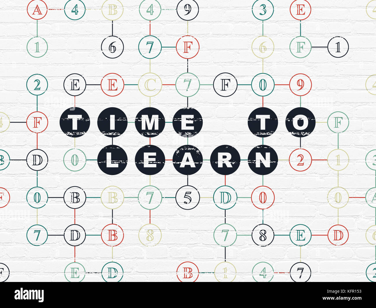 Timeline concept: Time to Learn on wall background Stock Photo - Alamy