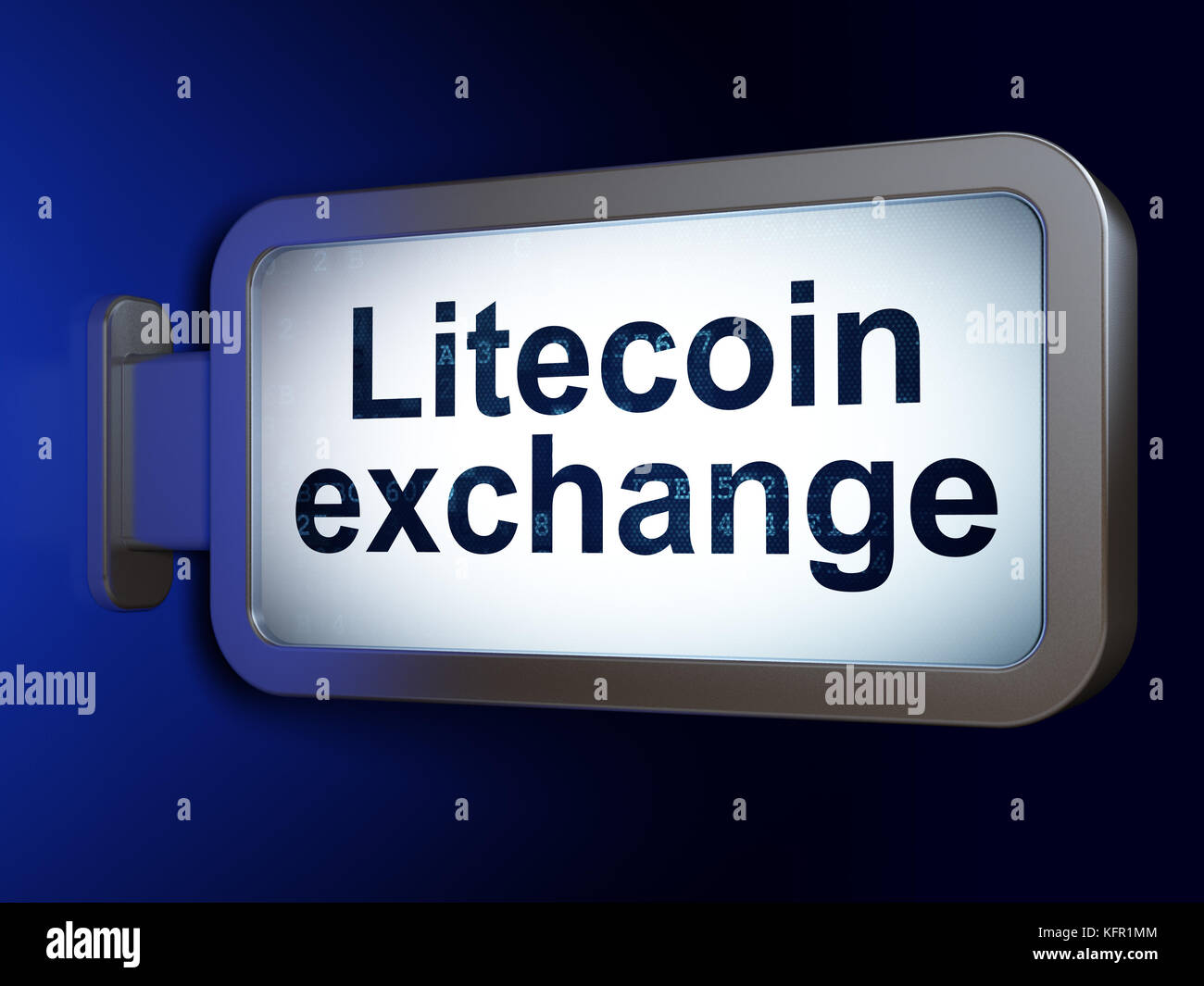 Blockchain concept: Litecoin Exchange on billboard background Stock ...