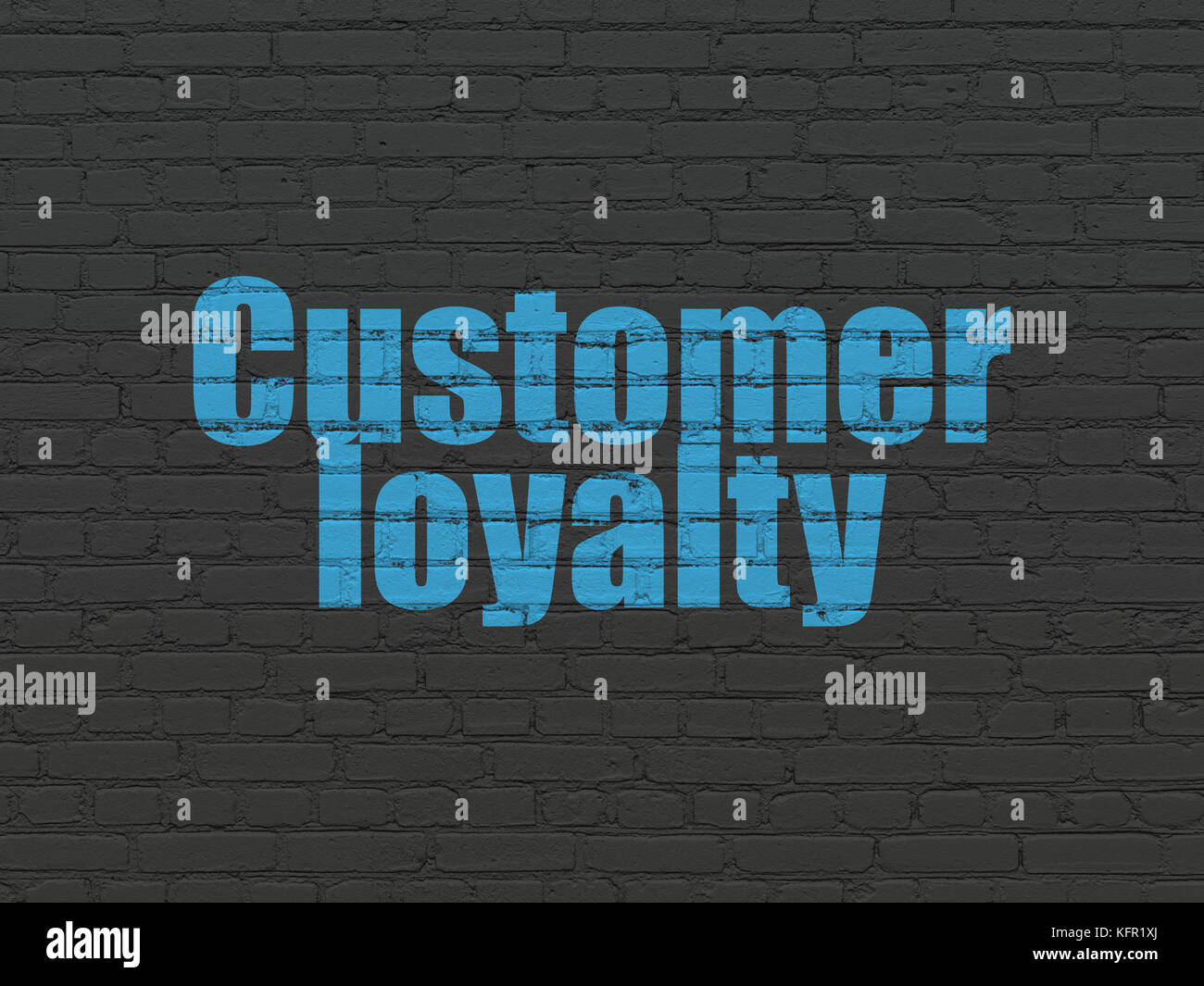 Marketing concept: Customer Loyalty on wall background Stock Photo - Alamy
