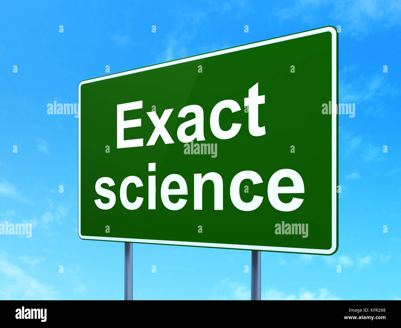 Science concept: Exact Science on road sign background Stock Photo - Alamy
