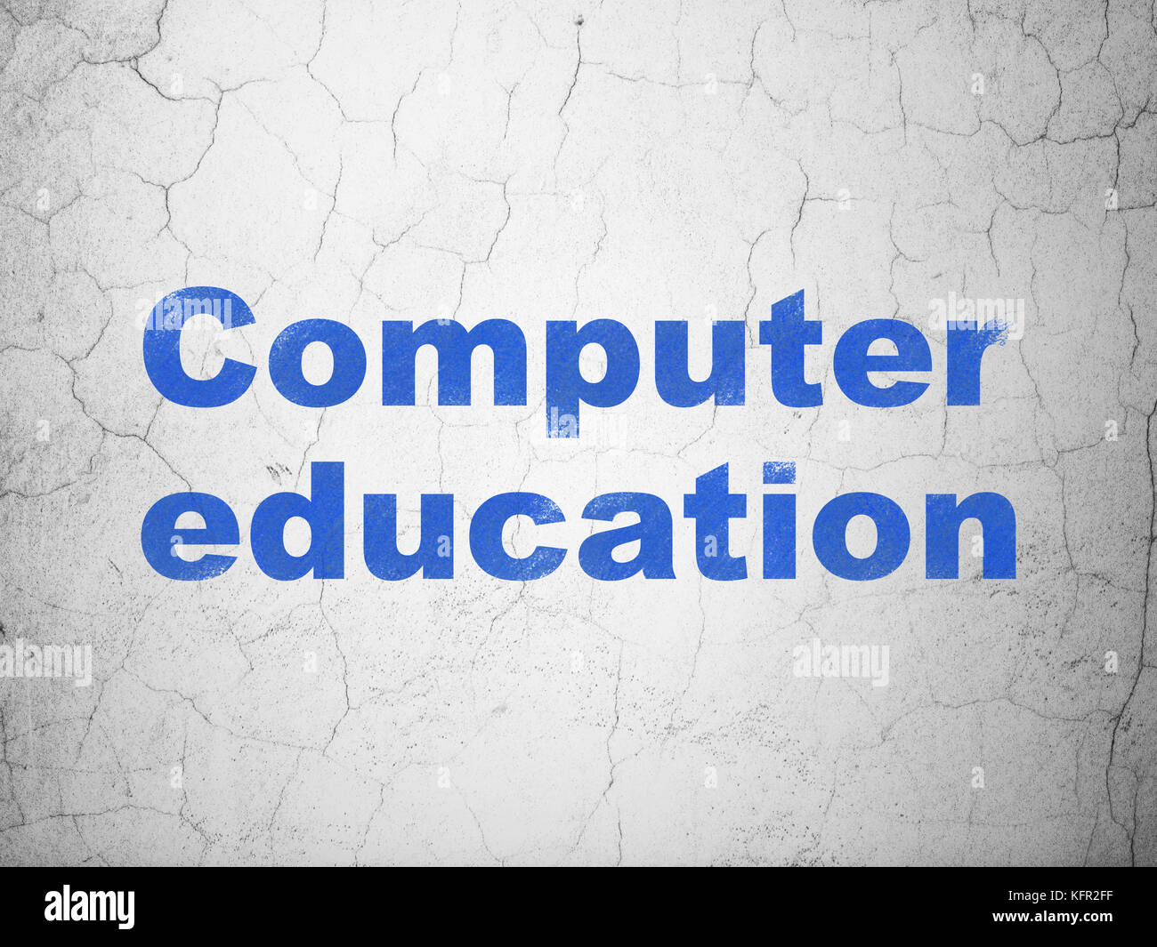 Studying concept: Computer Education on wall background Stock Photo - Alamy