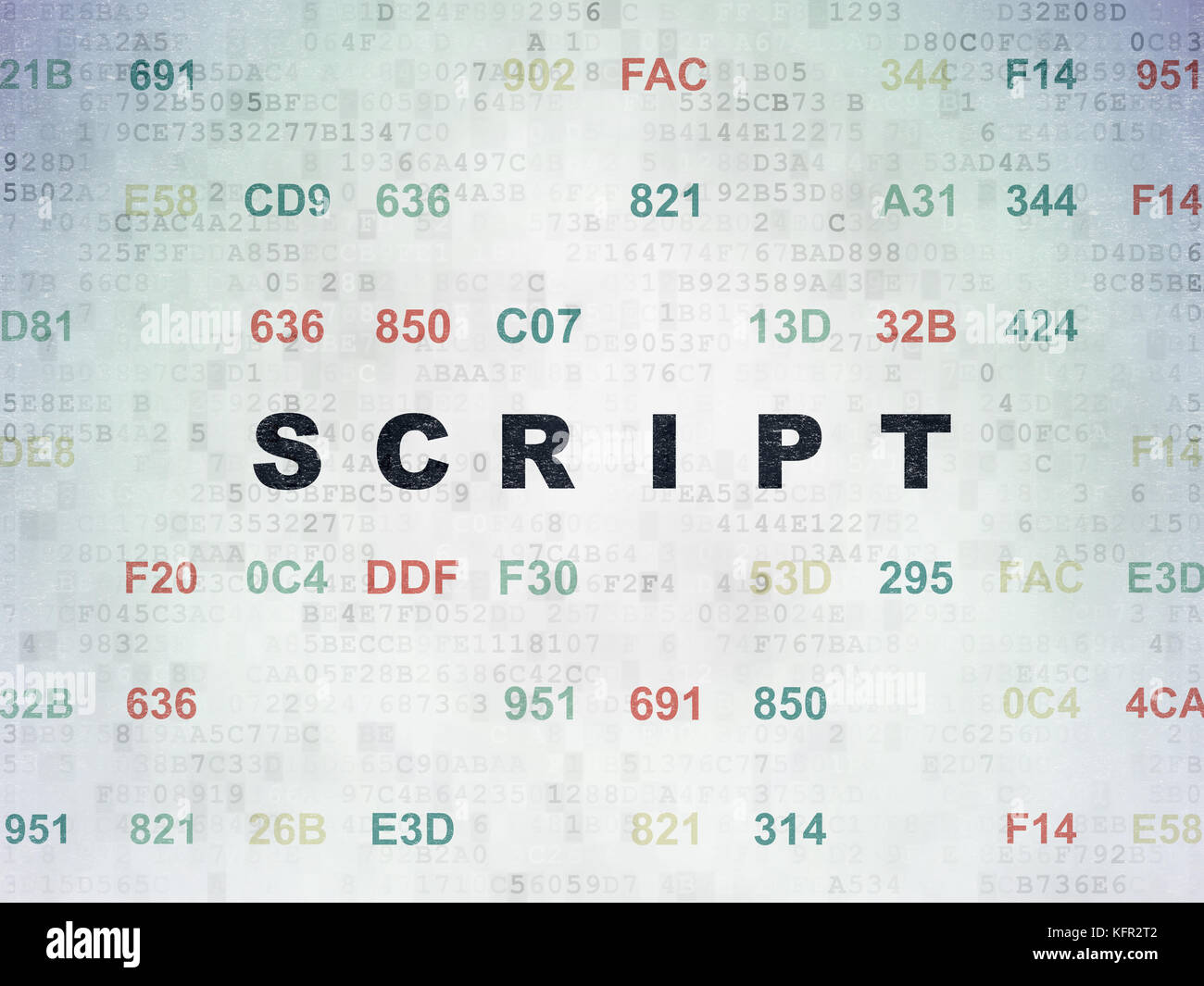 Database concept: Script on Digital Data Paper background Stock Photo ...