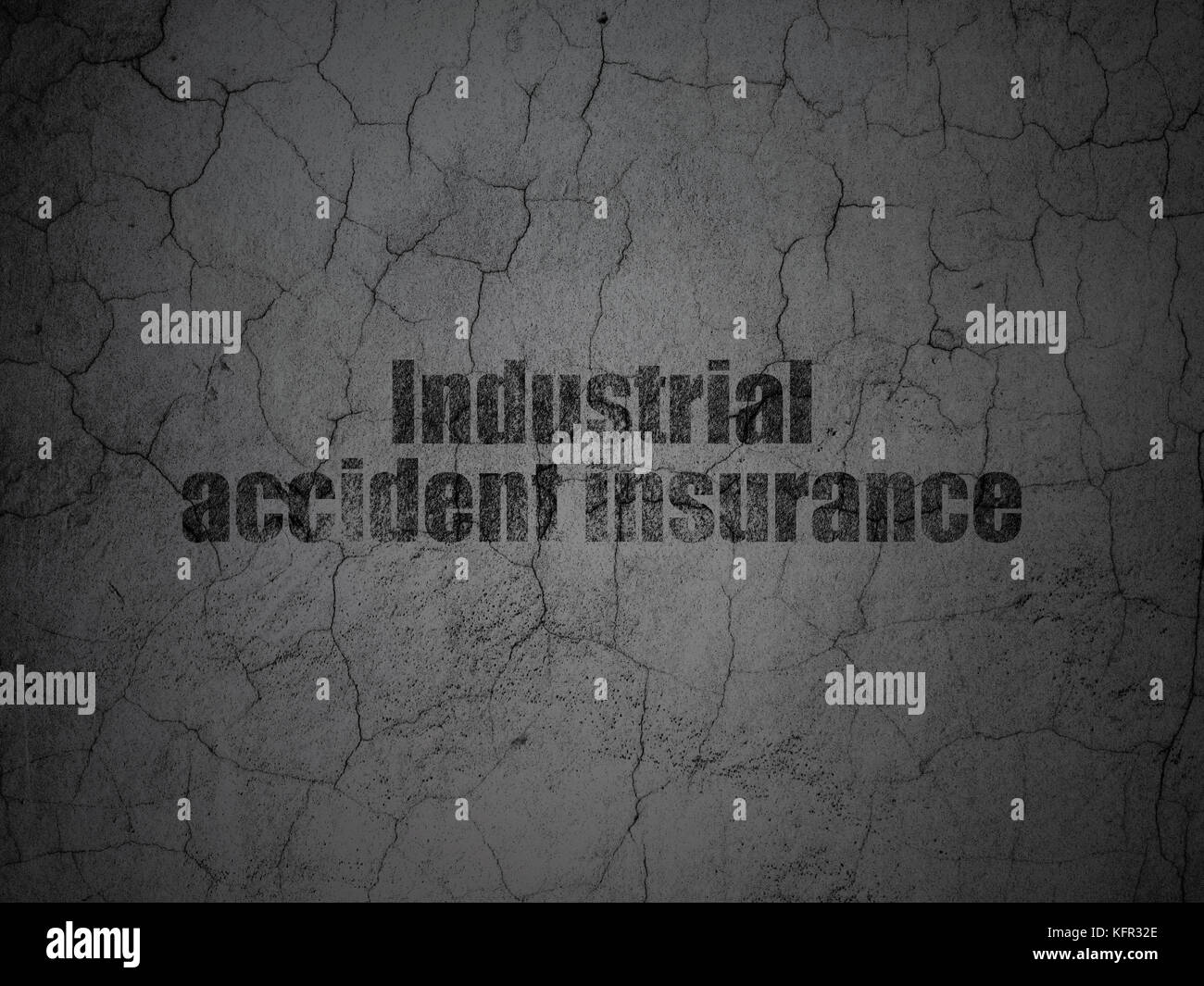 Insurance concept: Industrial Accident Insurance on grunge wall ...