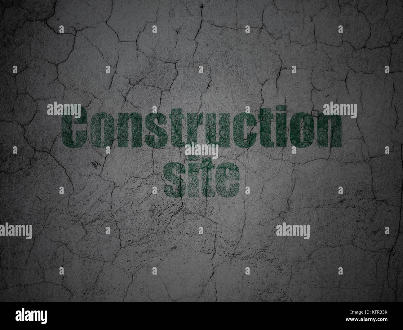 Constructing concept: Construction Site on grunge wall background Stock ...