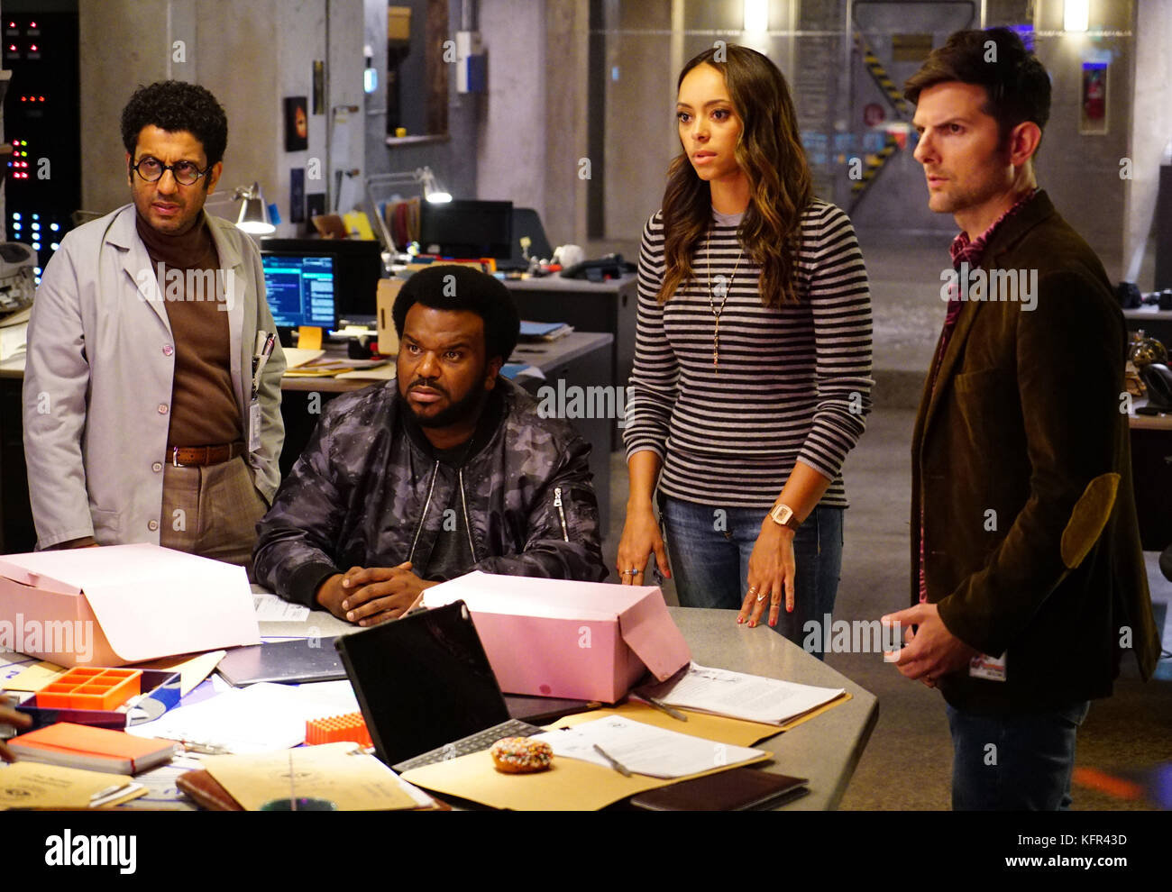 GHOSTED, l-r: Adeel Akhtar, Craig Robinson, Amber Stevhens West and ...