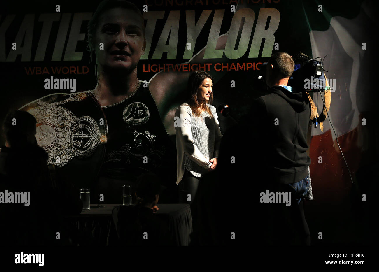 Newly crowned WBA Female World Lightweight Champion Katie Taylor during ...
