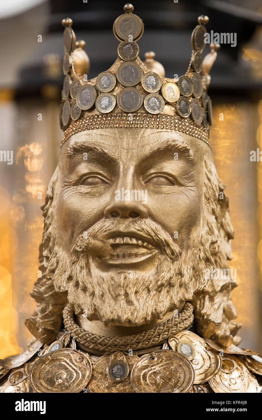 The head of theatrical designer Debbie Rees Deacon's creation, a King ...